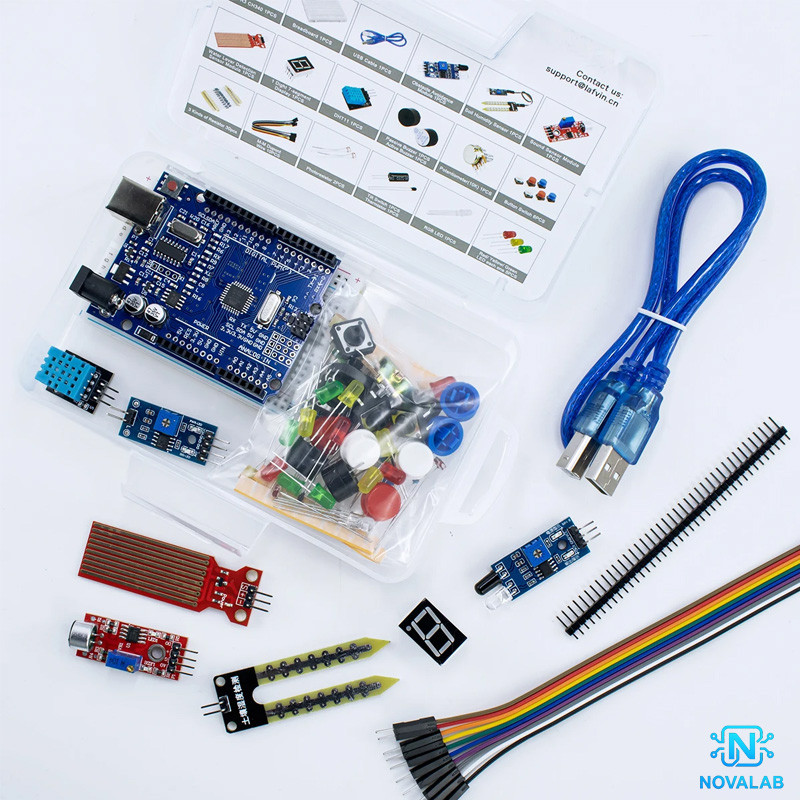 Novalab Basic Starter Kit For Arduino Uno R3 Kit With Pdf Tutorial Compatible With Arduino Ide