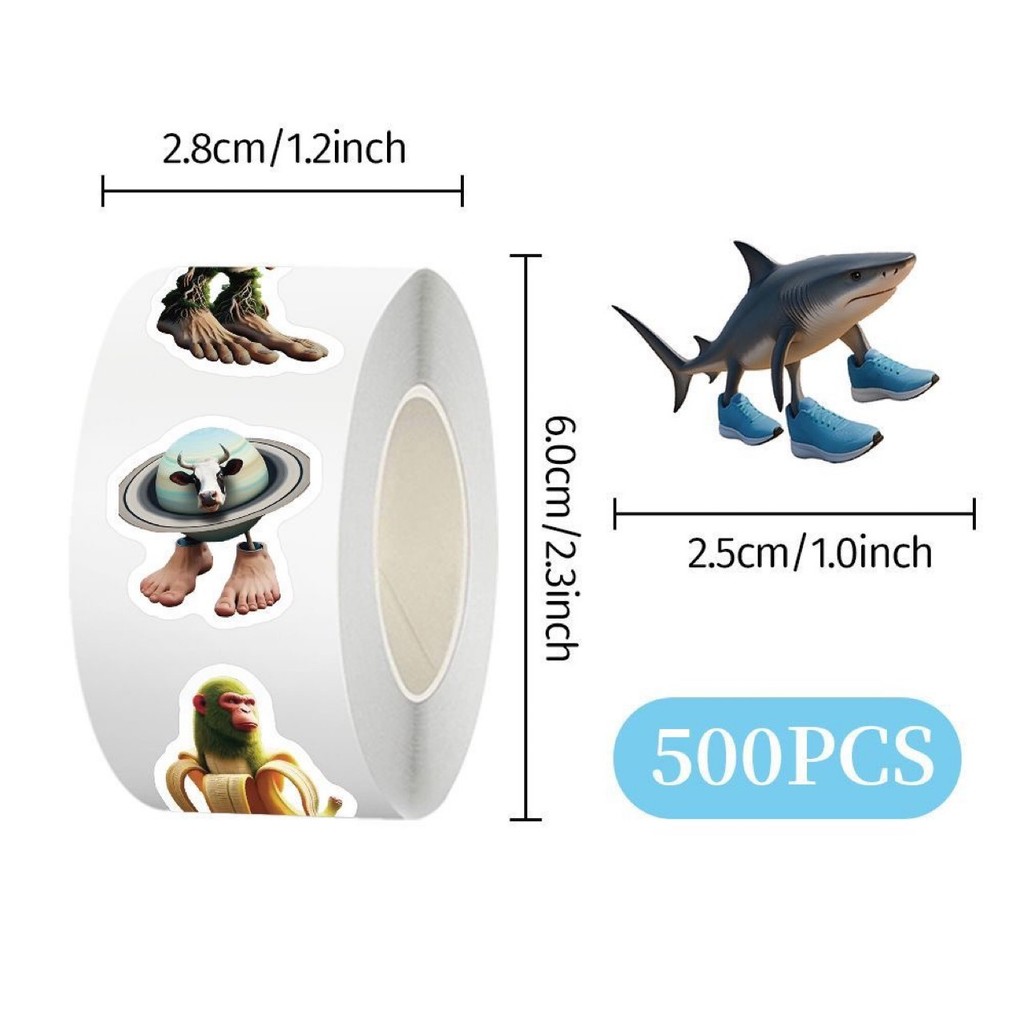 500pcs Tung Tung Tung Sahur Stickers Ballerina Cappuccina Creative Diy ...
