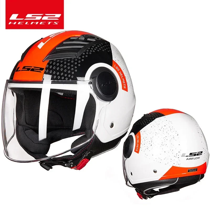 LS2 Airflow Motorcycle Helmet 3/4 Open Face Summer Jet Scooter Half ...