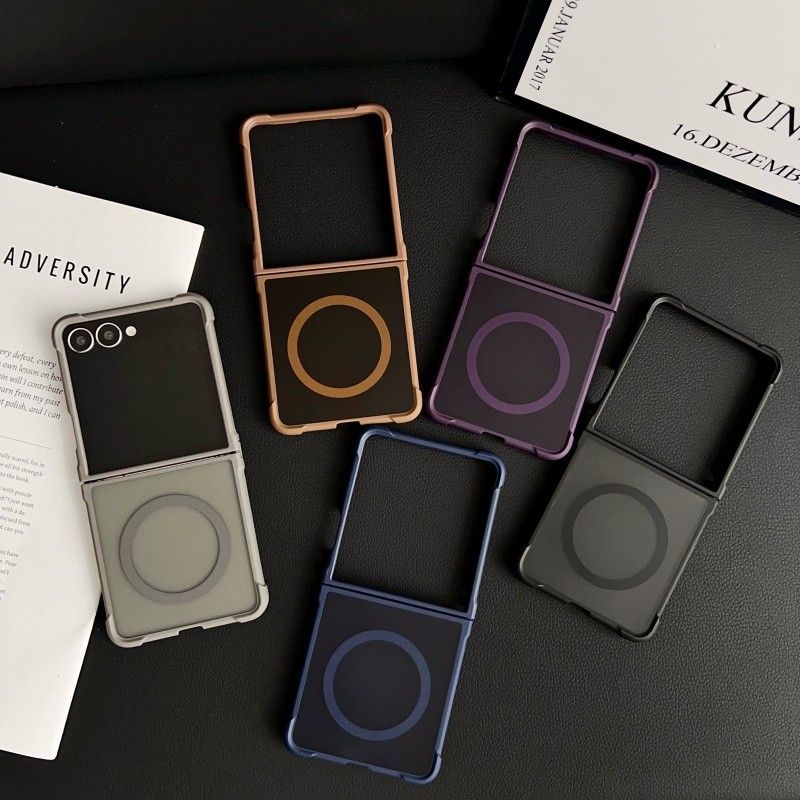 Luxury Magnetic Wireless Charging Matte Case for Samsung Galaxy Z Flip ...