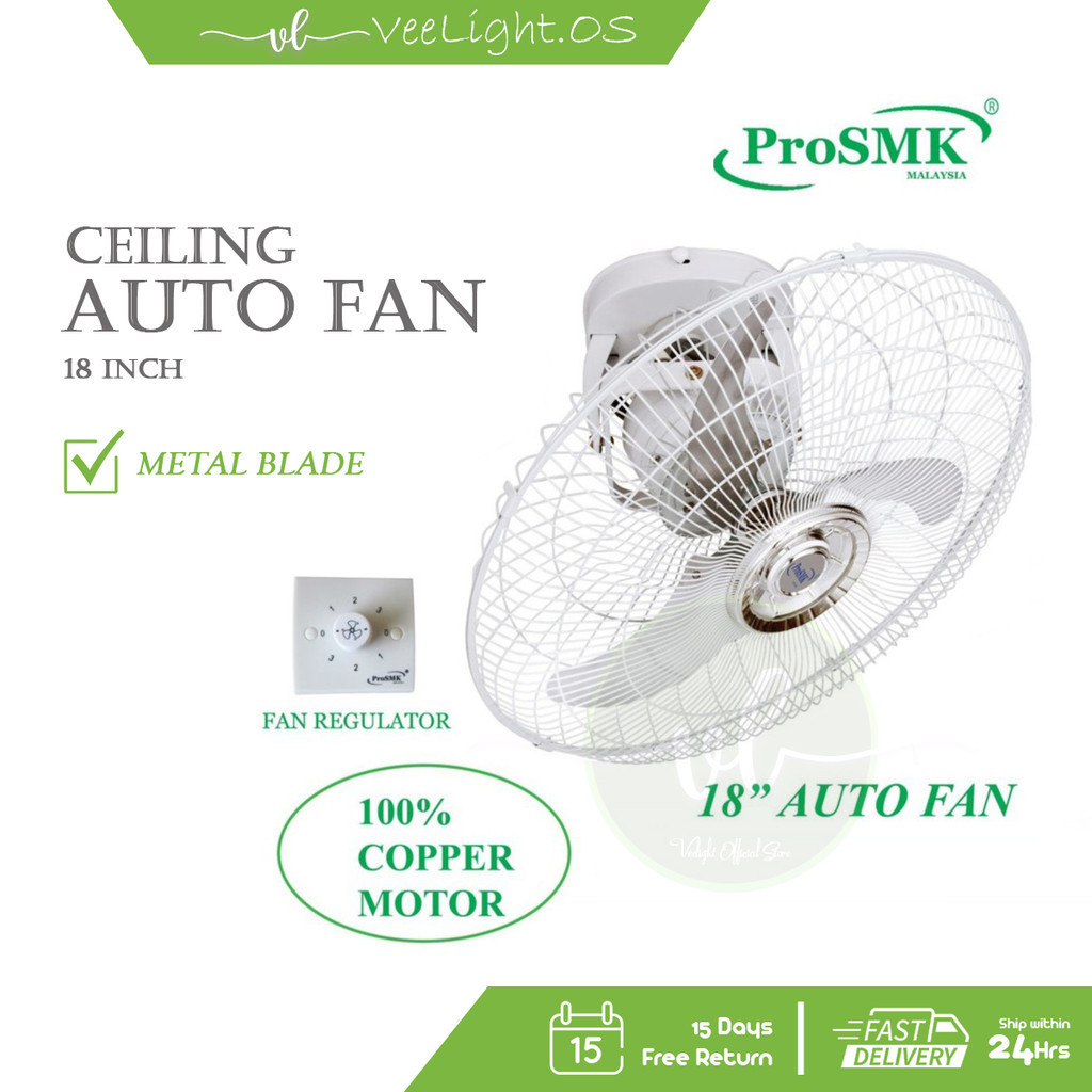 PROSMK LEMAX 16 / 18 Inch Ceiling Auto Orbit Fan Kipas Siling Auto 18 ...