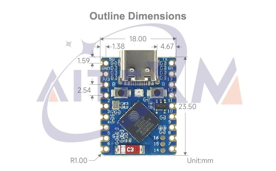 ESP32-C3-Zero ESP32-S3-Zero Mini Development Board WiFi Bluetooth Ultra ...
