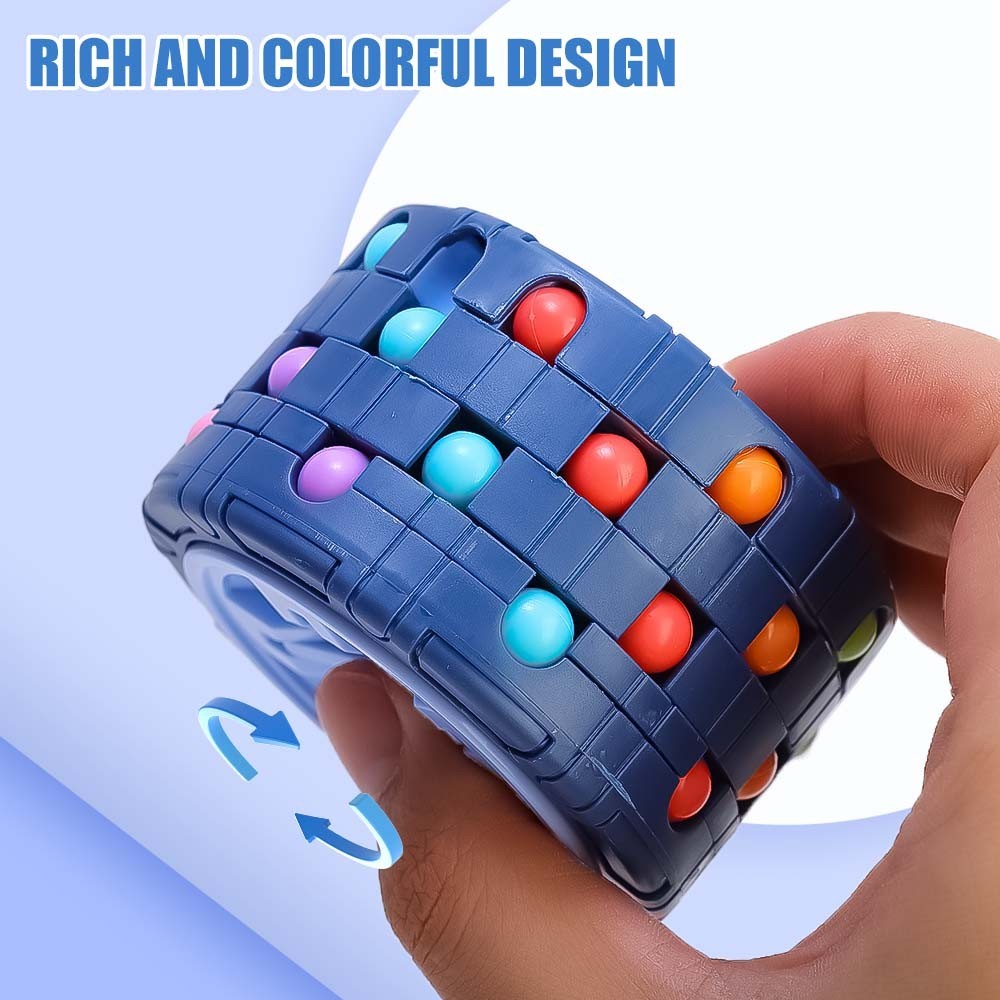 Magic Bean Puzzle Cube Spinner Rotate Slide Gyro Fidget Toy 3D Ball ...