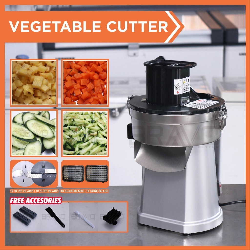 Bravo Electric Vegetables Cutter Food Chopper Vegetables Slicer Mesin Potong Dadu Pemotong Sayur ...