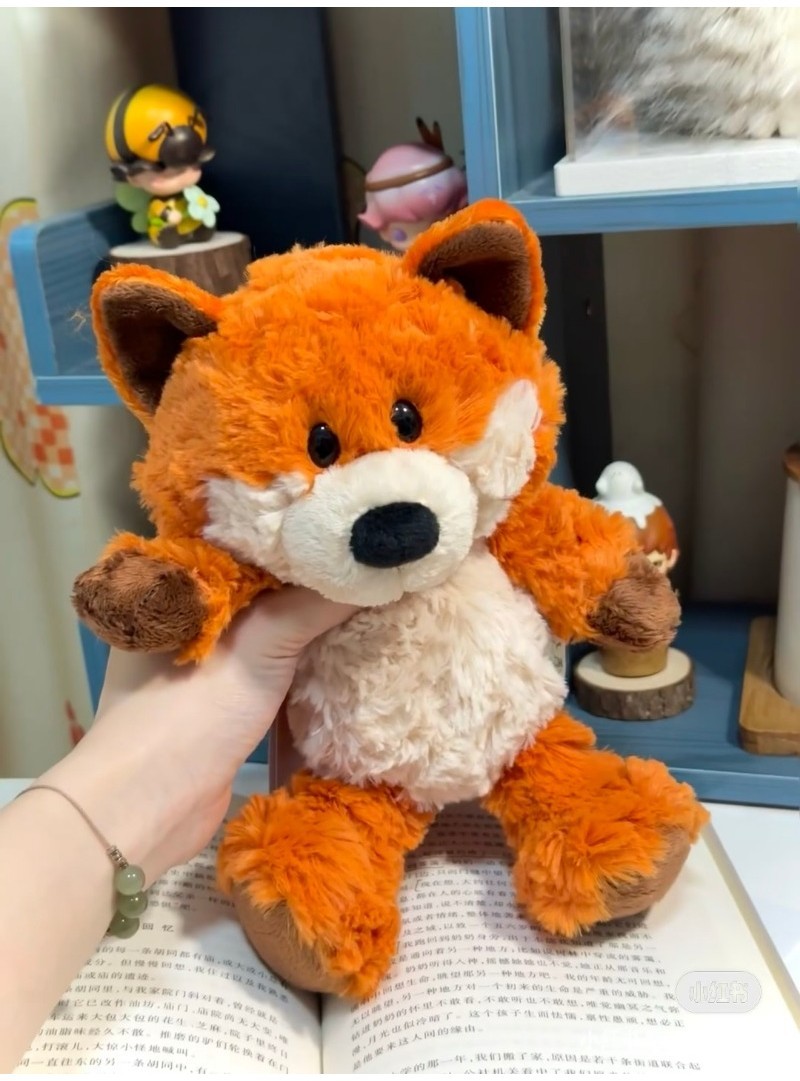 Cute Fluffy Fox Teddy Bear Plush Doll Soft Stuffed Orange Fox Animal ...