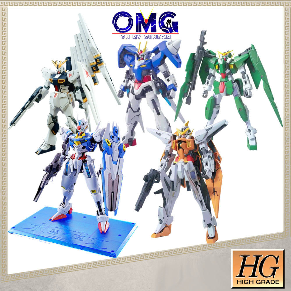 HG 1/144 RX-93 Nu with Fin Funnel Destiny Dynames Exia Kyrios 00 OO Barbatos Justice Aerial Red ...