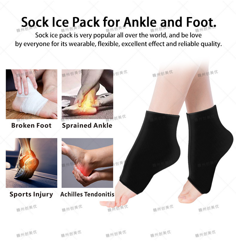 Ankle Ice Wrap Heel Hot Cold Compress Sock Gel Pack Support for Foot ...