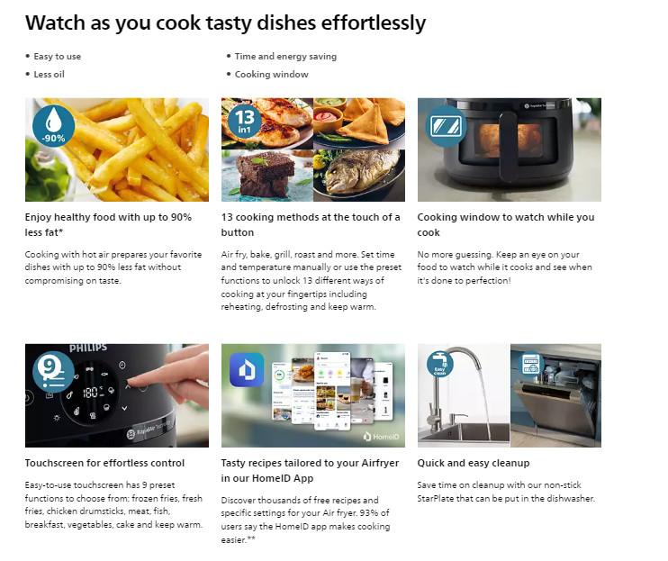 Philips 4.2L Digital Air Fryer NA221/09 (Silver) | Shopee Malaysia