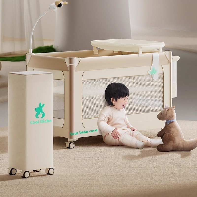 Splicing Intelligent Foldable Baby Bed Baby Crib Mobile Baby Cradle ...