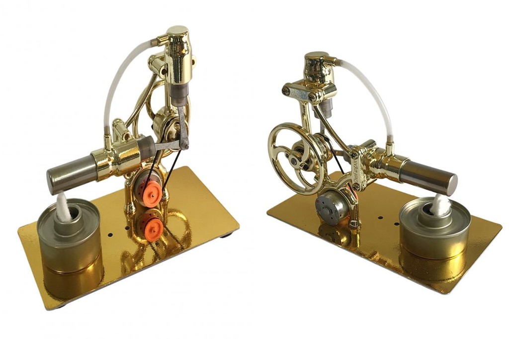 [WMP] Copper Steam Engine Realistic Copper Engine Decoration Miniature ...