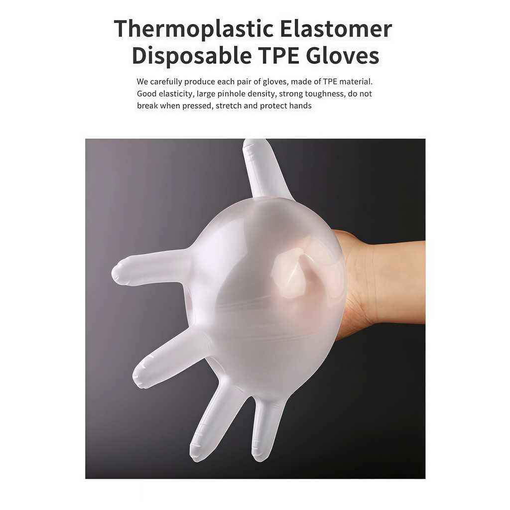 【100pcs】boxed Thickened Tpe Disposable Gloves Food Grade Glove Sarung