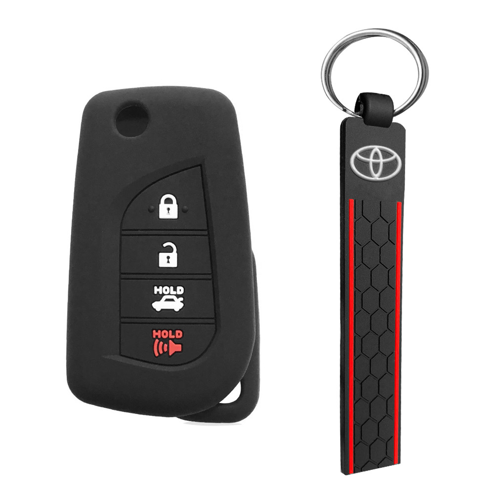 Toyota Corolla 2020 Camry 70 Prius C-HR Clicker Carwalaa Key Cover ...