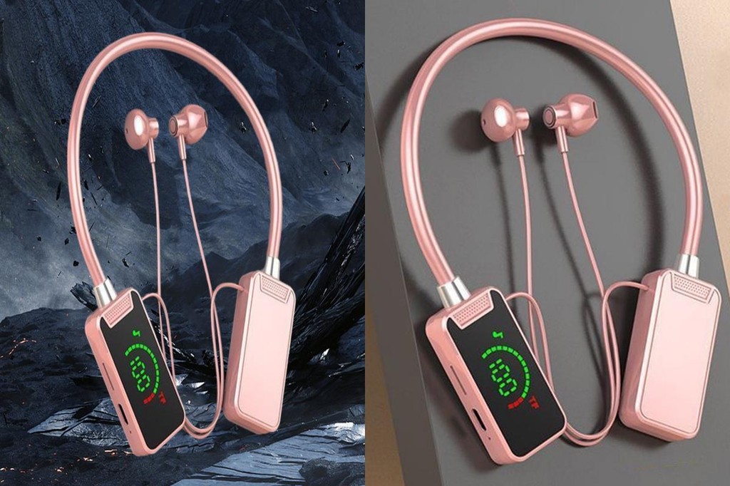 Fox Hanging Neck Headset Sound Card Headphone Waterproof Wireless ...