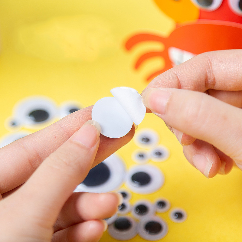 Self-Adhesive Wiggly Googly Doll Eye Movable Simulation Cartoon Animal ...