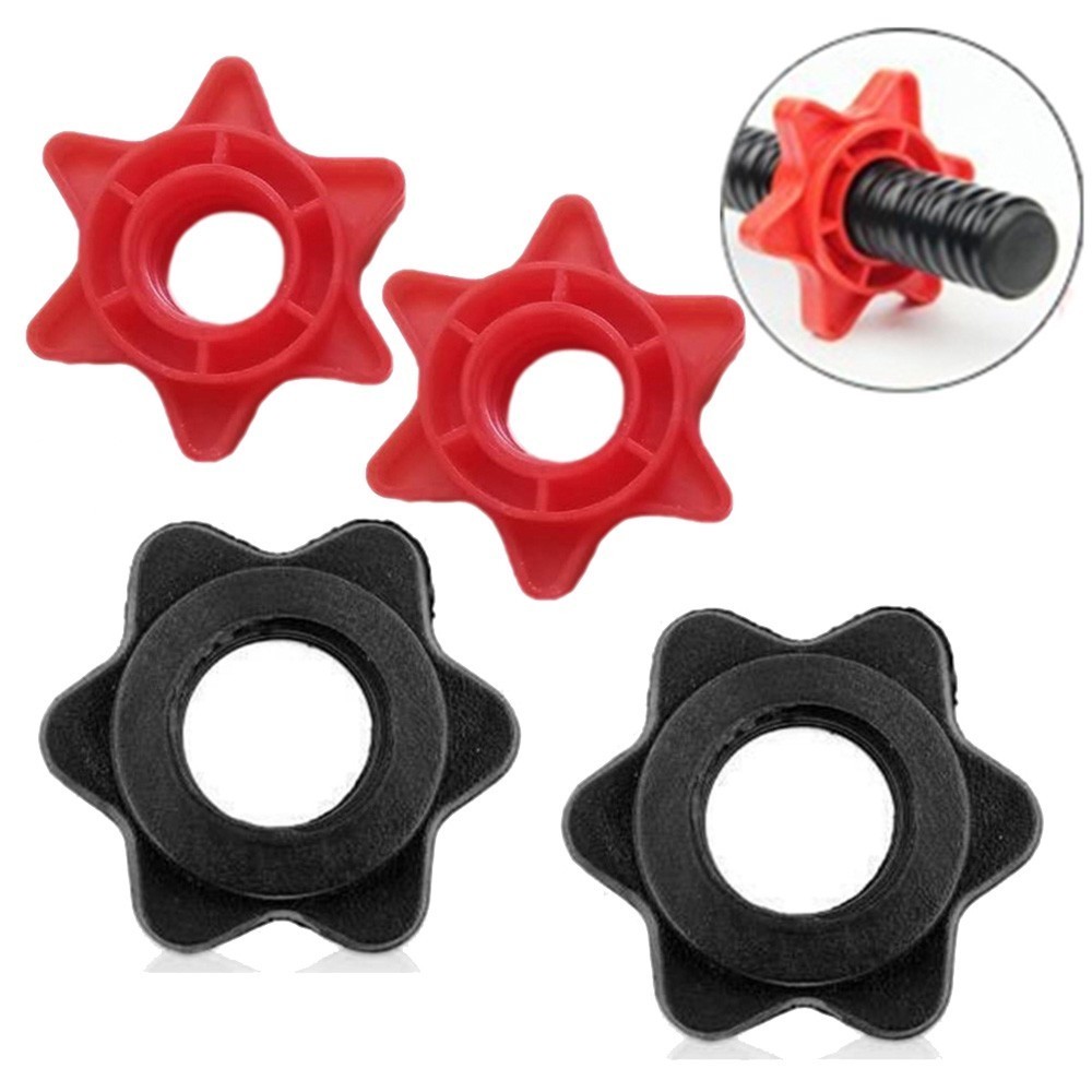[LUMY] 2pc Weight Check Nut Barbell Bar Clips Lock Screw Dumbbell lock ...