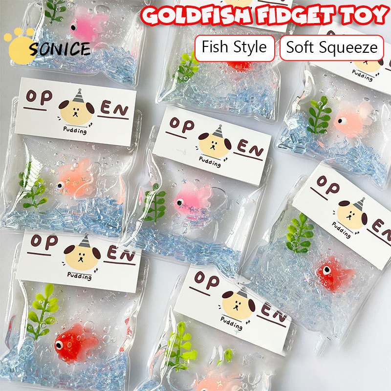 Goldfish Squishy Toy Stress-Relief Toy Squeeze Toy Food Decompress ...