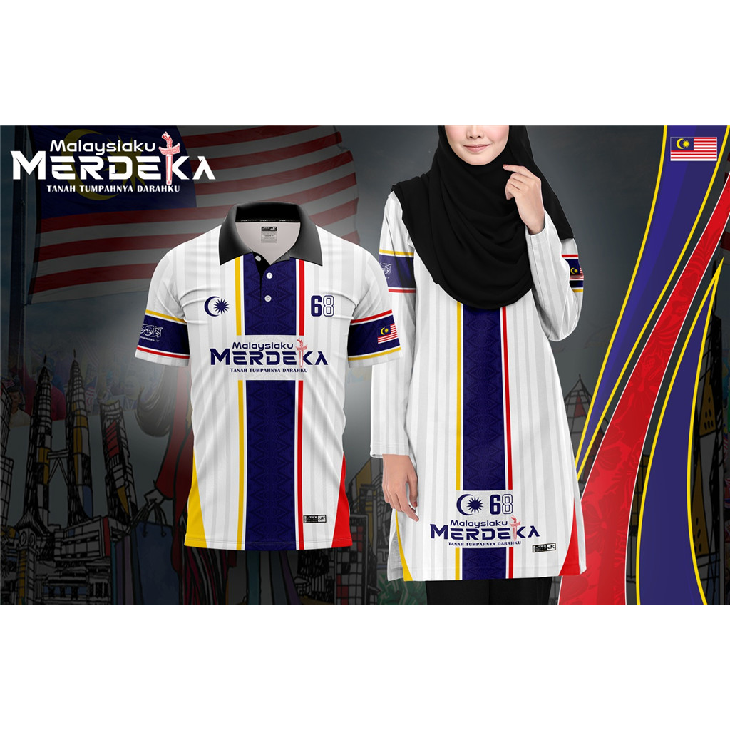 [READY STOCK] FREE CUSTOM Baju Merdeka 68 Tahun baju jersey Ethnic T ...