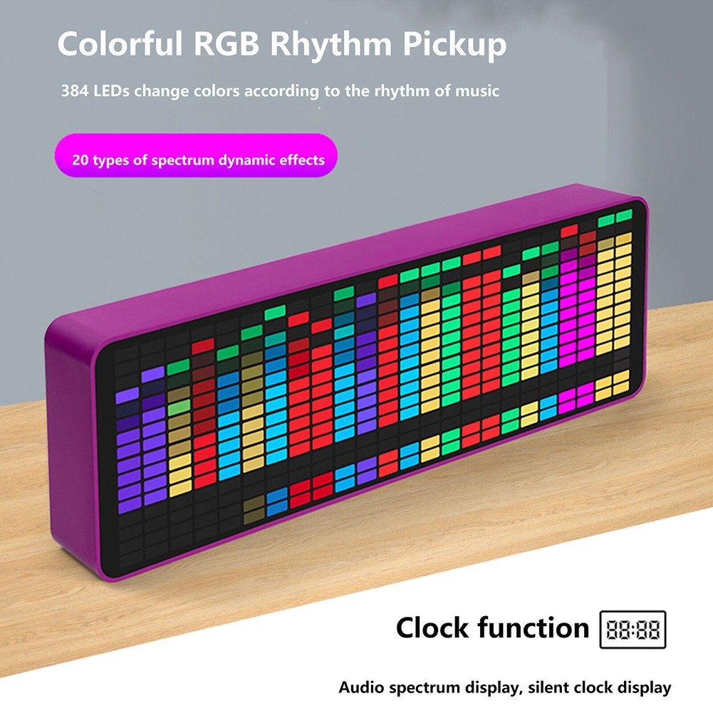 【LADYFT HOT】Music Spectrum Indicator VU Meter RGB Audio Level Display ...