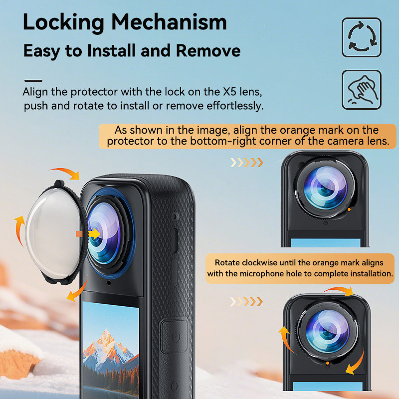 Lens Guard for Insta360 X5 X4 Standard Lens Protector Removable ...
