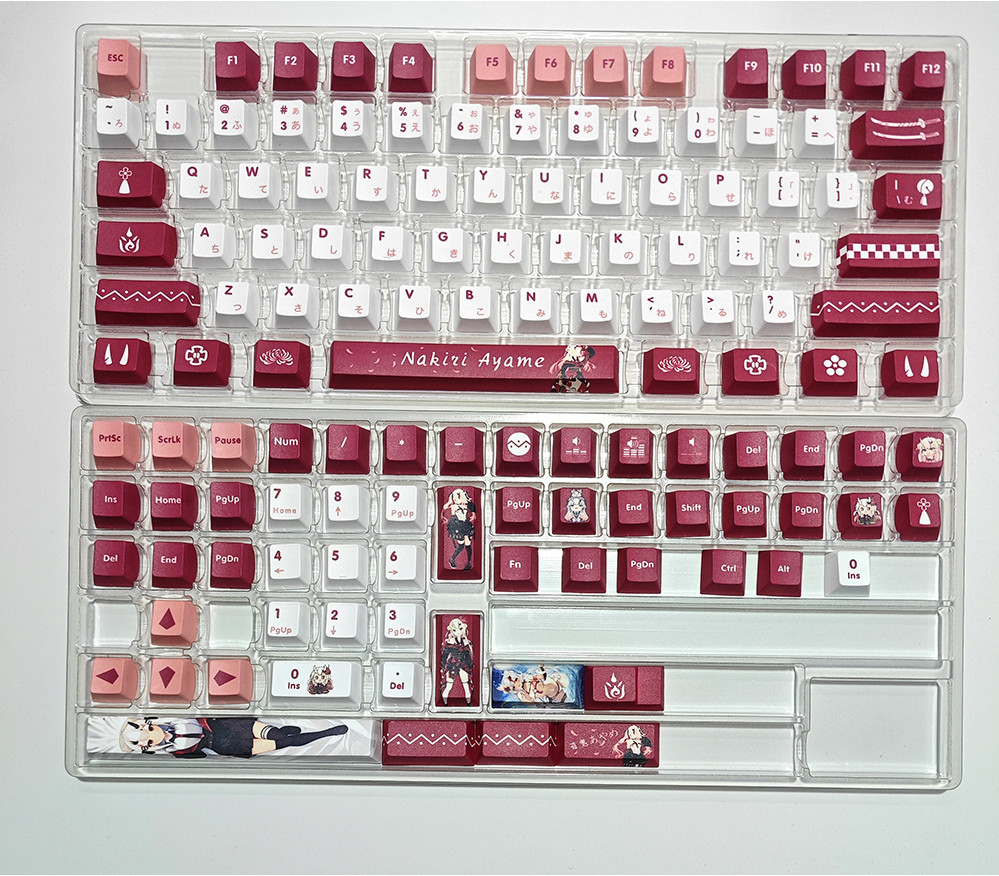 Hololive Nakiri Ayame Keycap Cherry Profile PBT Five-sided Dye ...