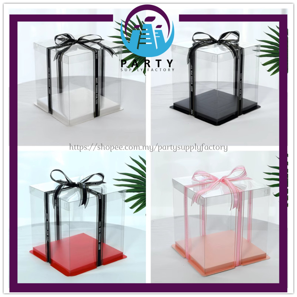 1 PCS (Transparent Cap) - Hantaran Gift Box / Cake Box / Kotak Kek ...