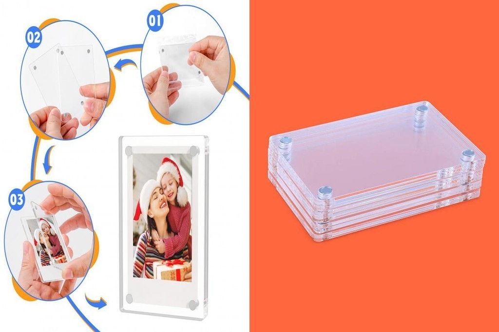 livecity| Acrylic Photo Holder 3-inch Magnetic Photo Frame Set for ...