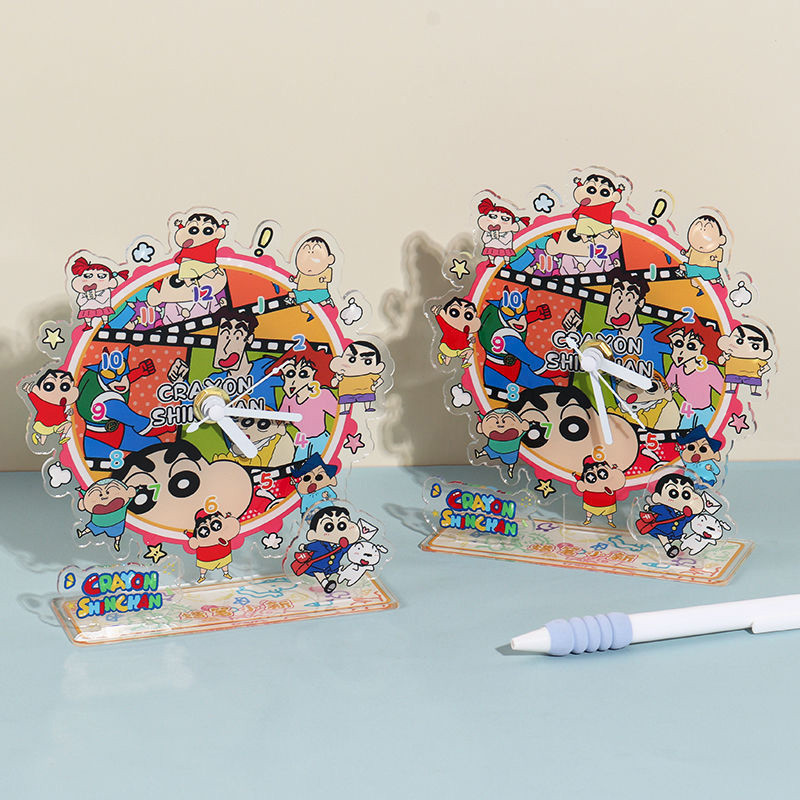 Acrylic Pendulum Clock Crayon Shin Chan Clock Fashion Cartoon Desktop ...