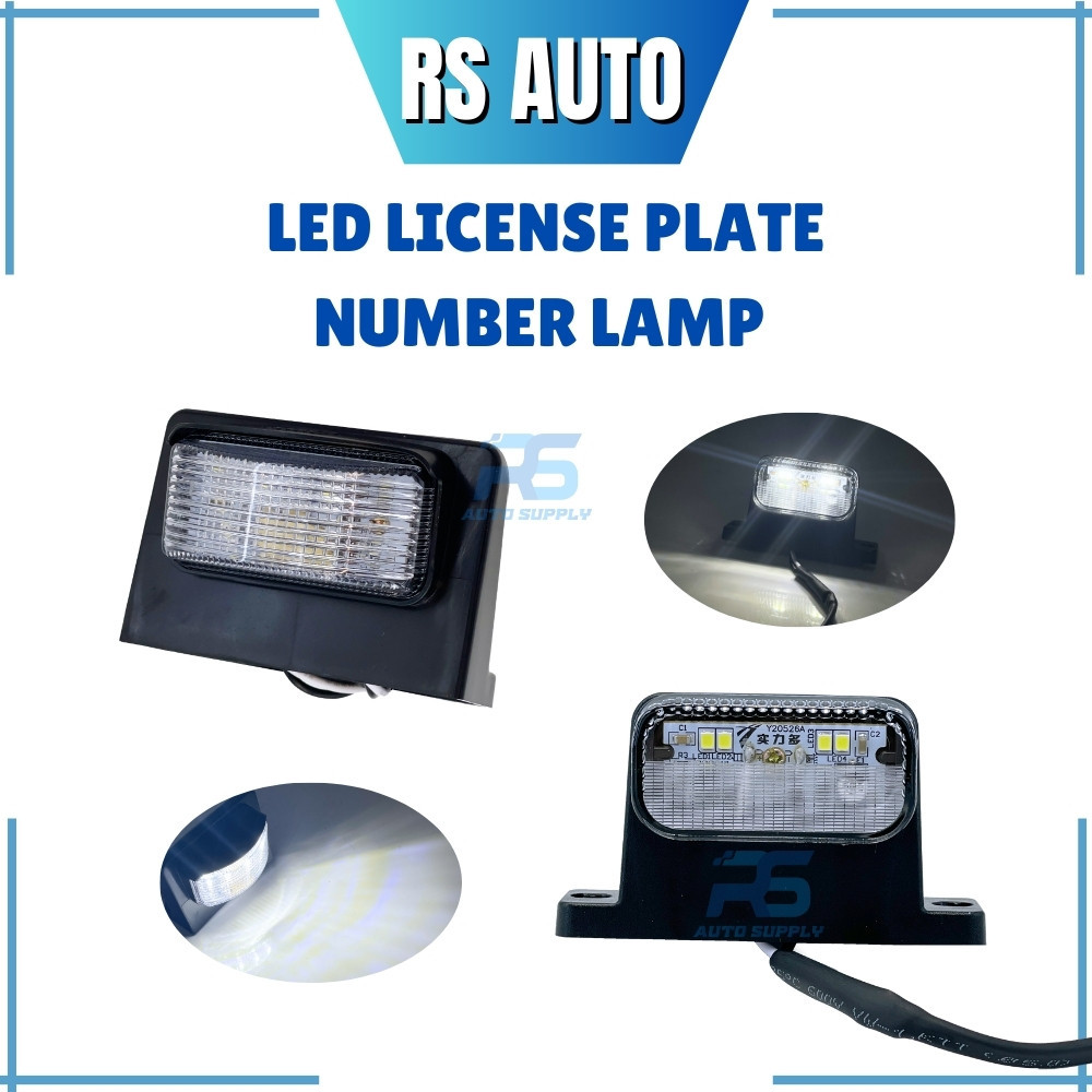 LED License Plate Number Lamp 12V or 24V Tag Light Convenience Small ...