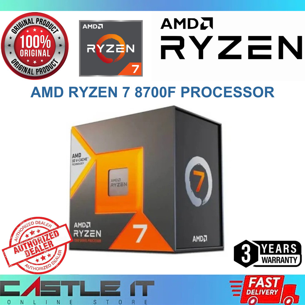 AMD Ryzen 7 8700F 4.1GHZ up to 5GHZ 8Cores 16Threads R7-8700F AM5 ...
