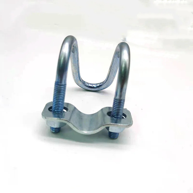 M8 Galvanized Double paip diri U berbentuk skru salib Bolt keluli paip ...