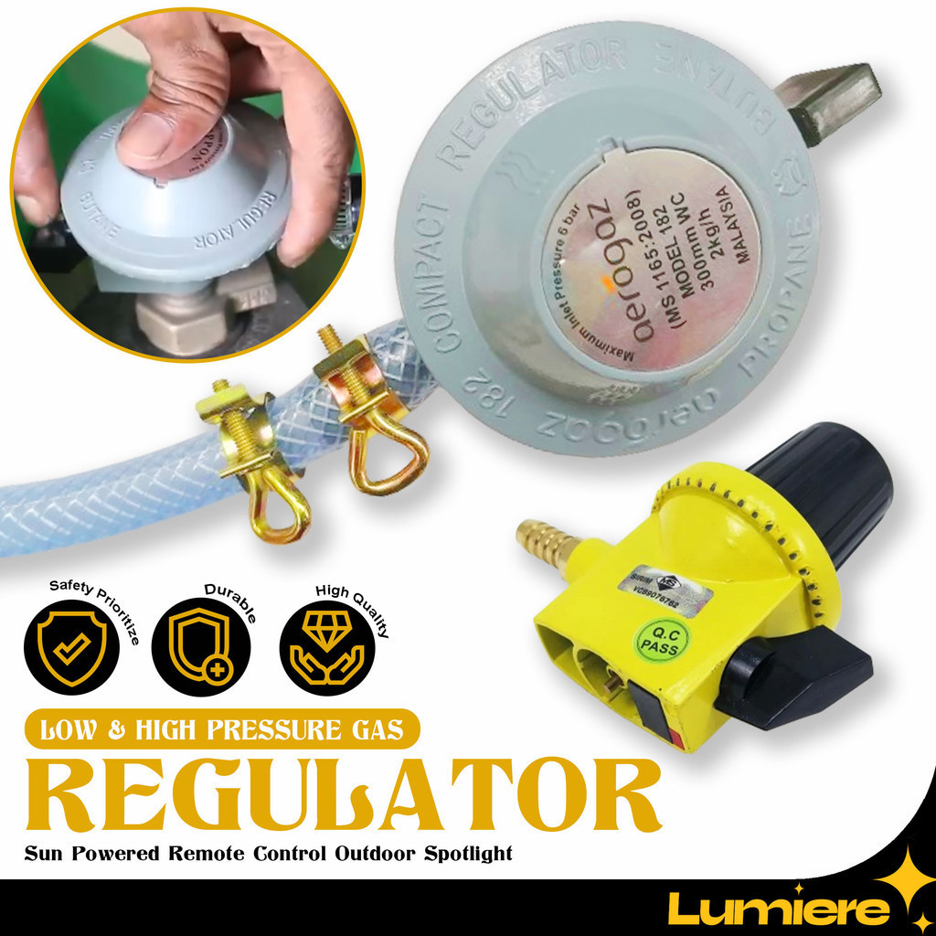 SIRIM Safety Gas Regulator Low Pressure & High Pressure Kepala Gas ...