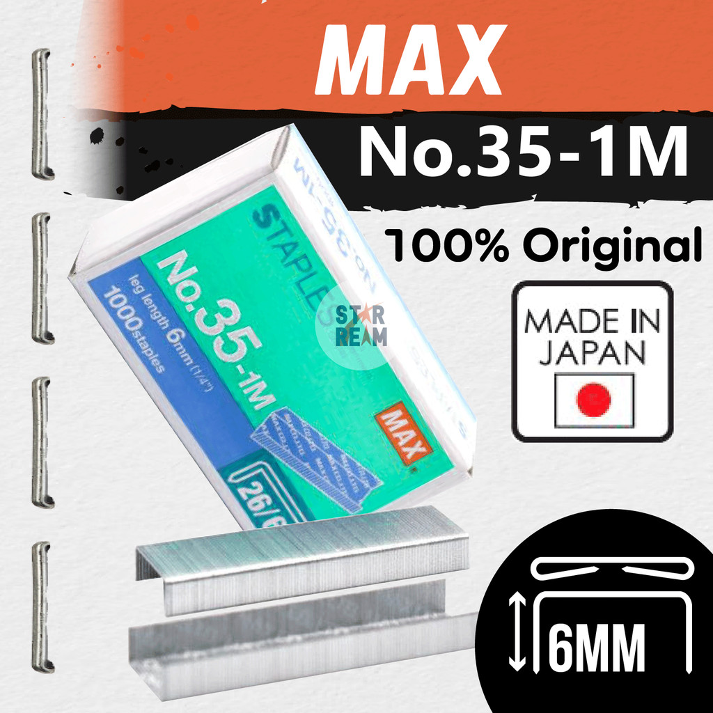 MAX No.35-1M Staples/ Dawai Kokot/ Ubat Stapler/ Stapler Bullet| For ...