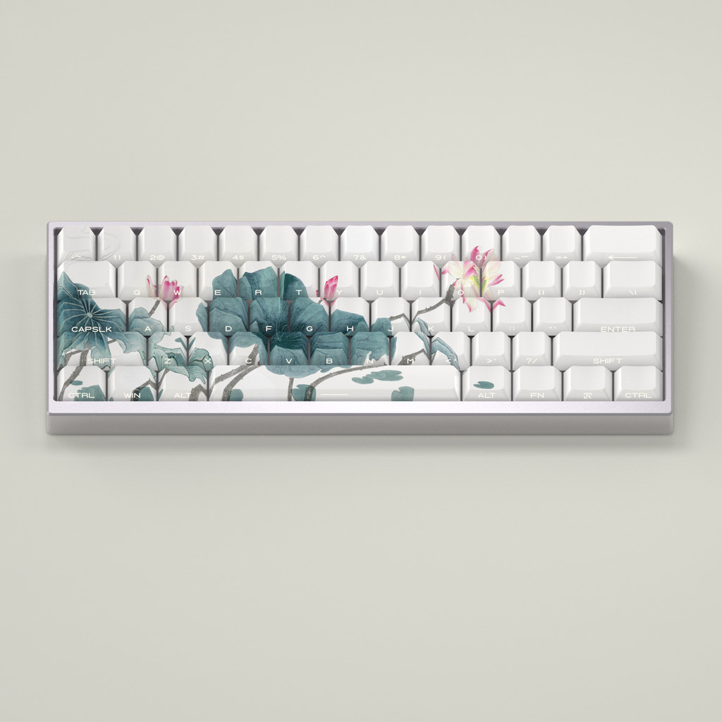 Flower Keycaps Lotus/Rose/Wisteria PBT Cherry Profile Side print Light ...