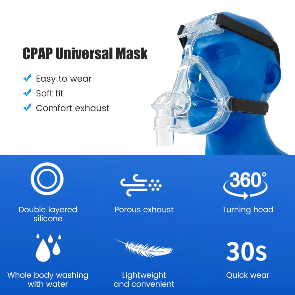 Salorie Full Face CPAP Mask CPAP BiPAP Accessories With extension pipe ...