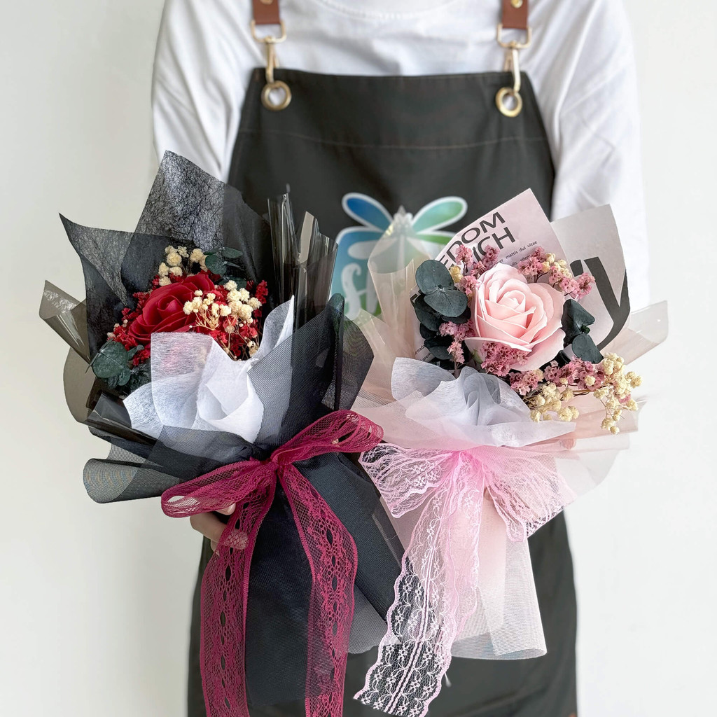 SHIOK Single Stalk Rose Soap Flower Bouquet | Sejambak Bunga Sabun ...