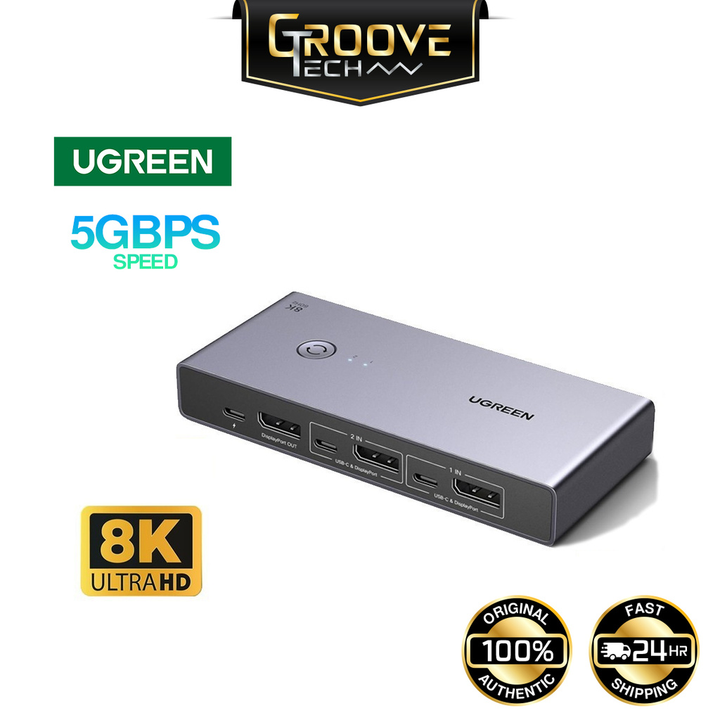 UGREEN 2 in 1 8K60Hz Displayport KVM Switch HDR DP Switcher 4 Port USB ...