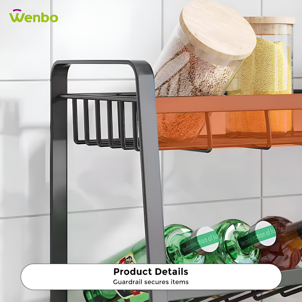 Wenbo Kitchen Spice Rack Rak Dapur Rak Rempah Stainless Steel Seasoning ...