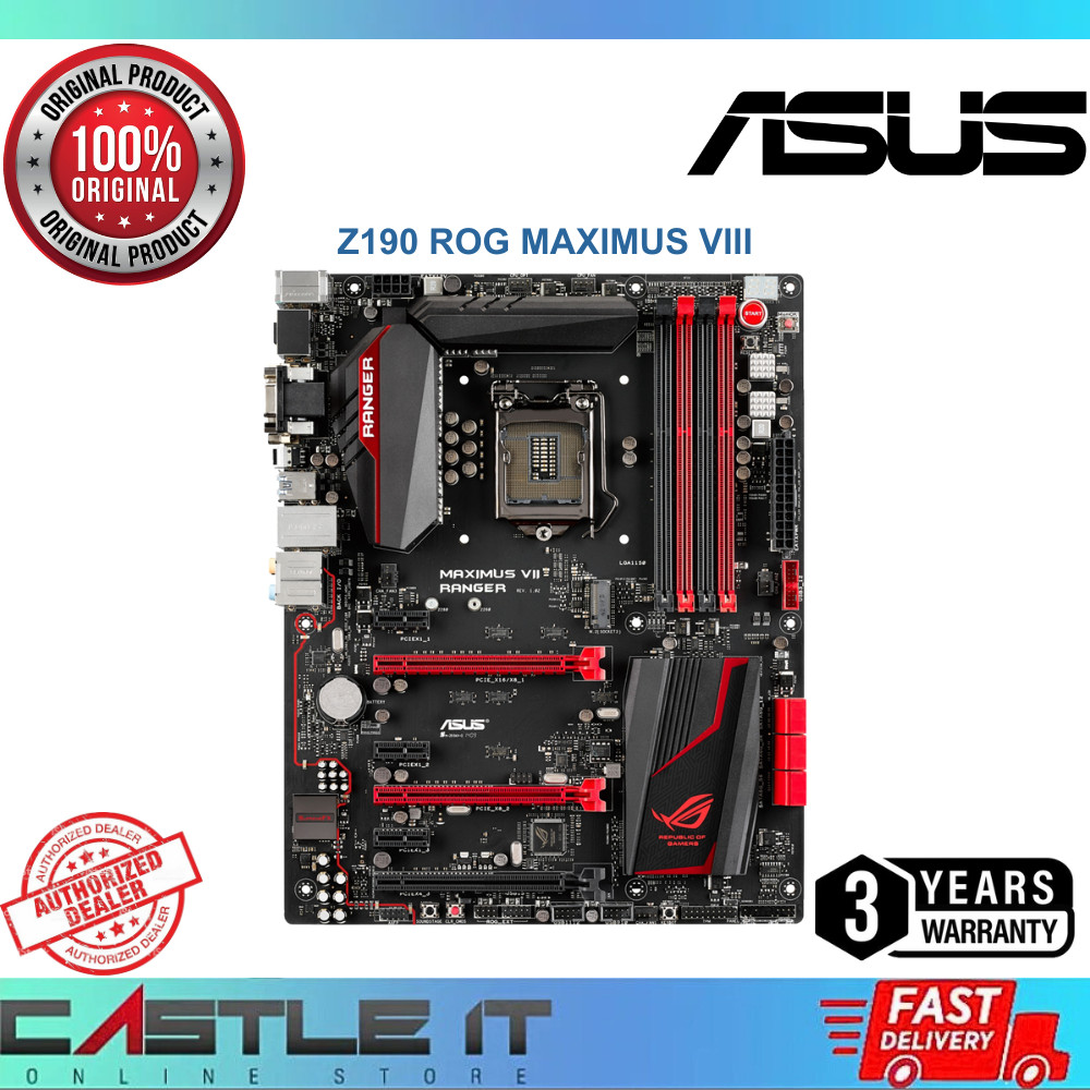 Asus Z190 ROG MAXIMUS VIII RANGER Intel Socket LGA1151 Motherboard for ...