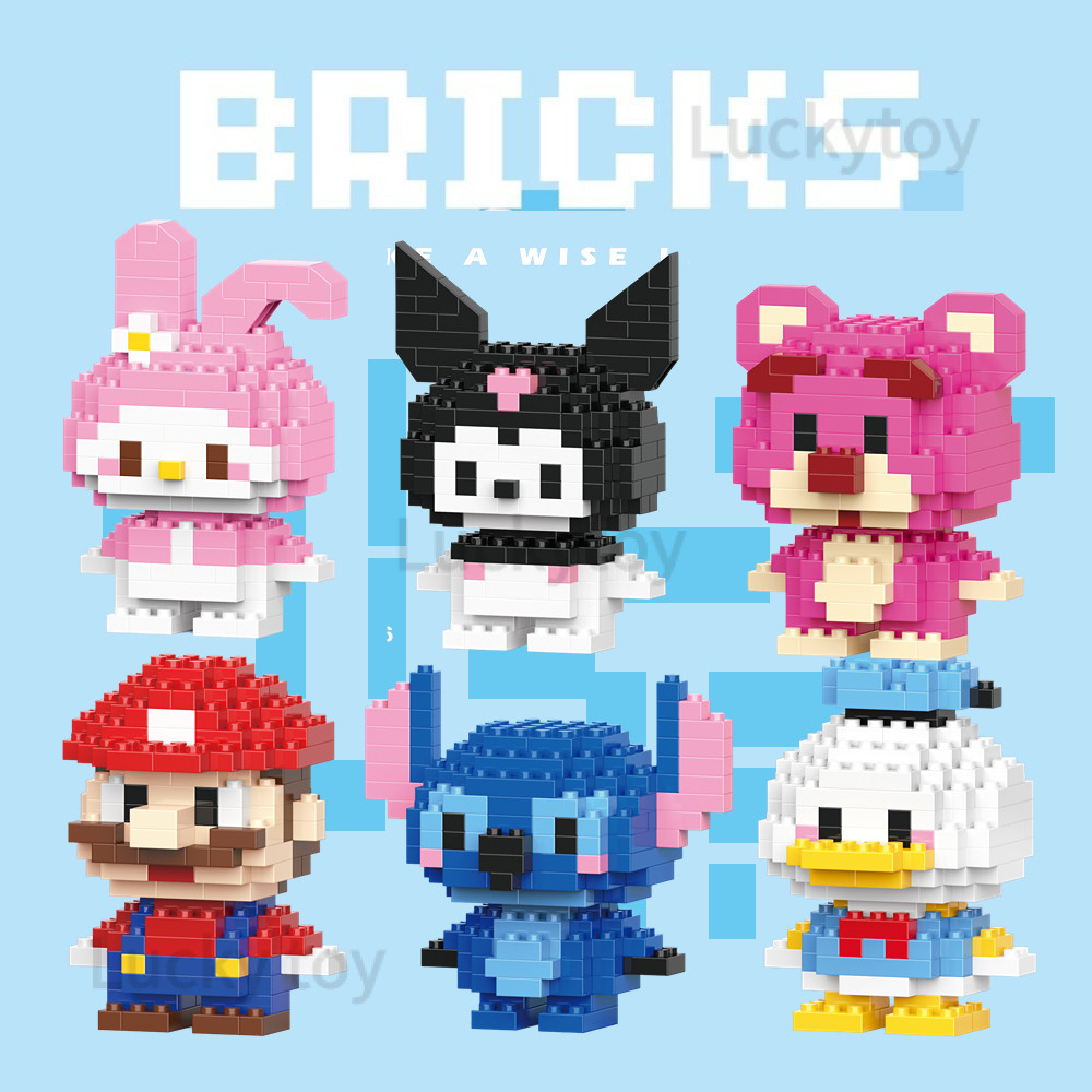【ReadyStock 🇲🇾】DIY Kuromi Lego BRICKS Standing Cute Cartoon Series Nano ...