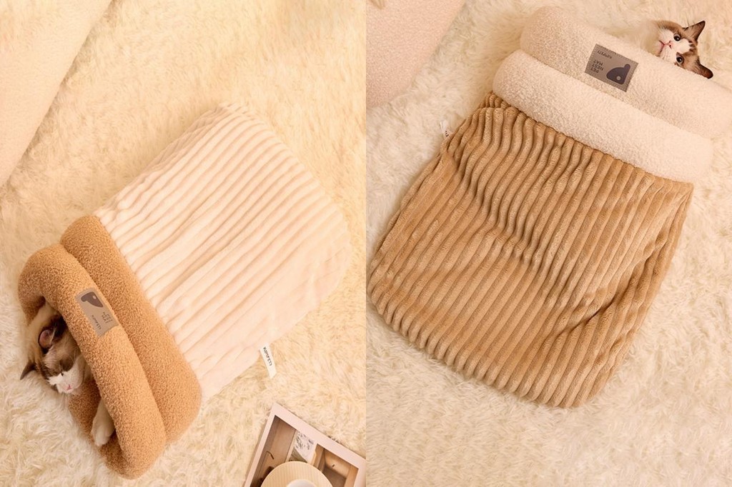 Comfy Cat Cocoon Cozy Cat Nest Cozy Cat Winter Sleeping Bag Plush Warm ...