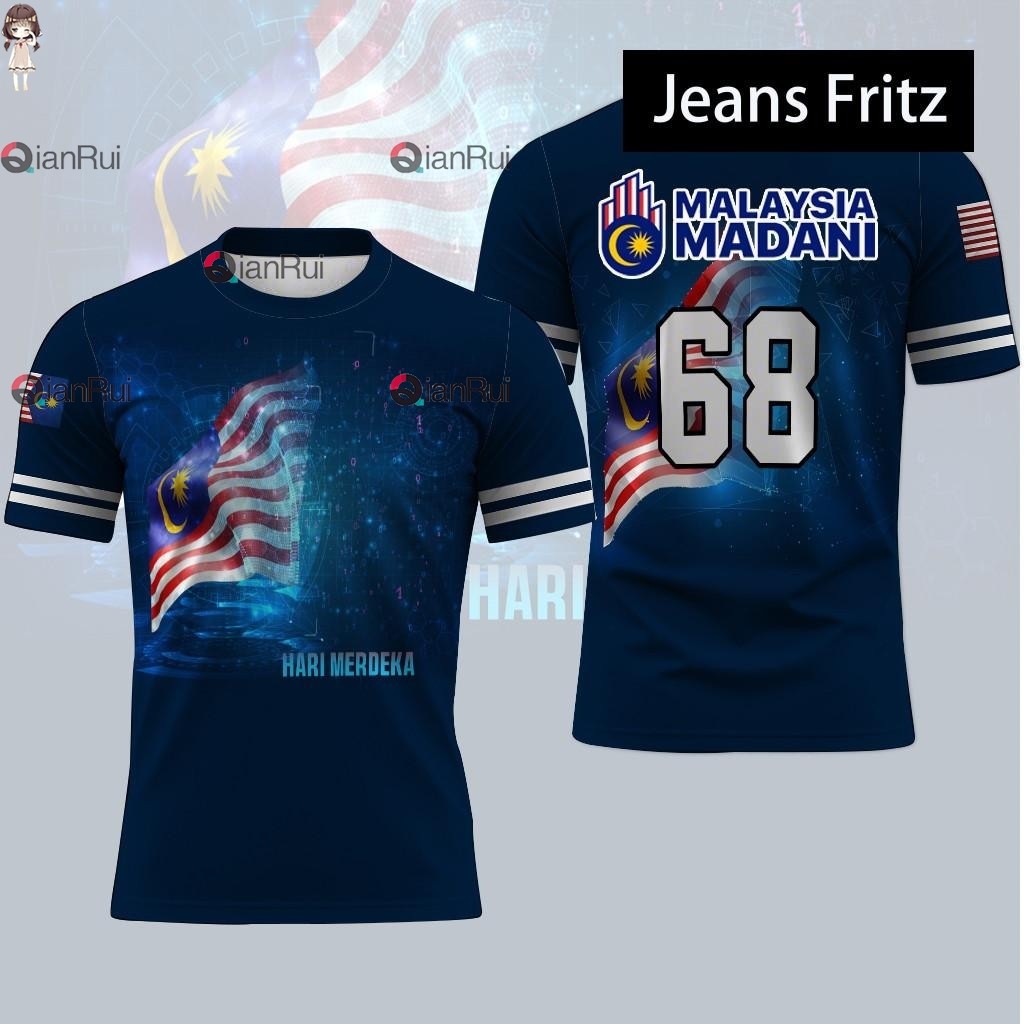 Tshirt Merdeka 68 Tahun 2025 Sublimation Tshirt Keluarga Malaysia ...