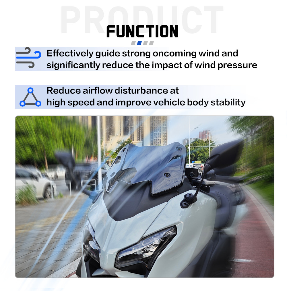 Motorcycle Windshield Windscreen Wind Shield Deflectore Screen For ...