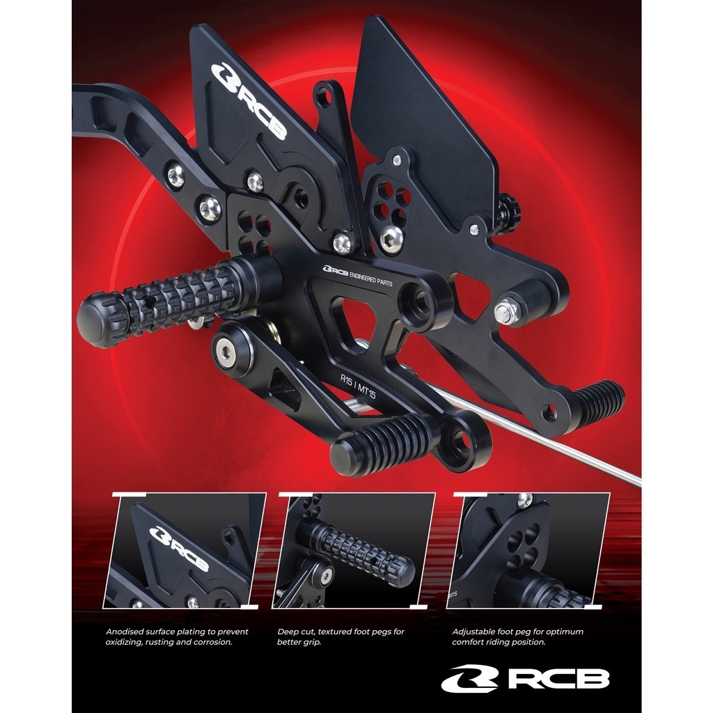 RCB [ RACING BOY ] R15 V3/V4 & R15M R15 M FOOTREST SINGLE SET S2-V2 S2 ...