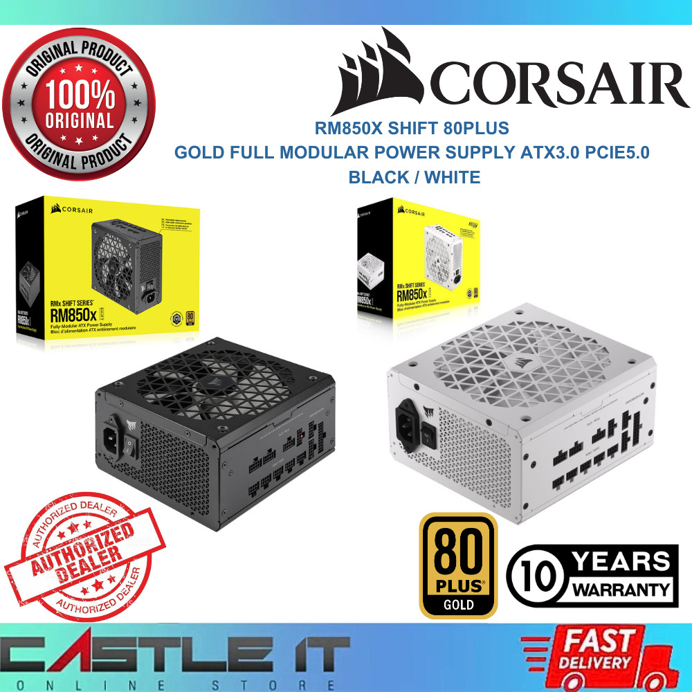 Corsair RM850X SHIFT 80PLUS GOLD Full Modular Power Supply ATX3.0 PCIE5 ...