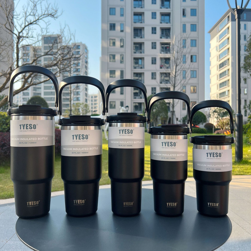 TYESO Tumbler With Handle 600/750/900/1050/1200ml 304 Stainless Steel ...