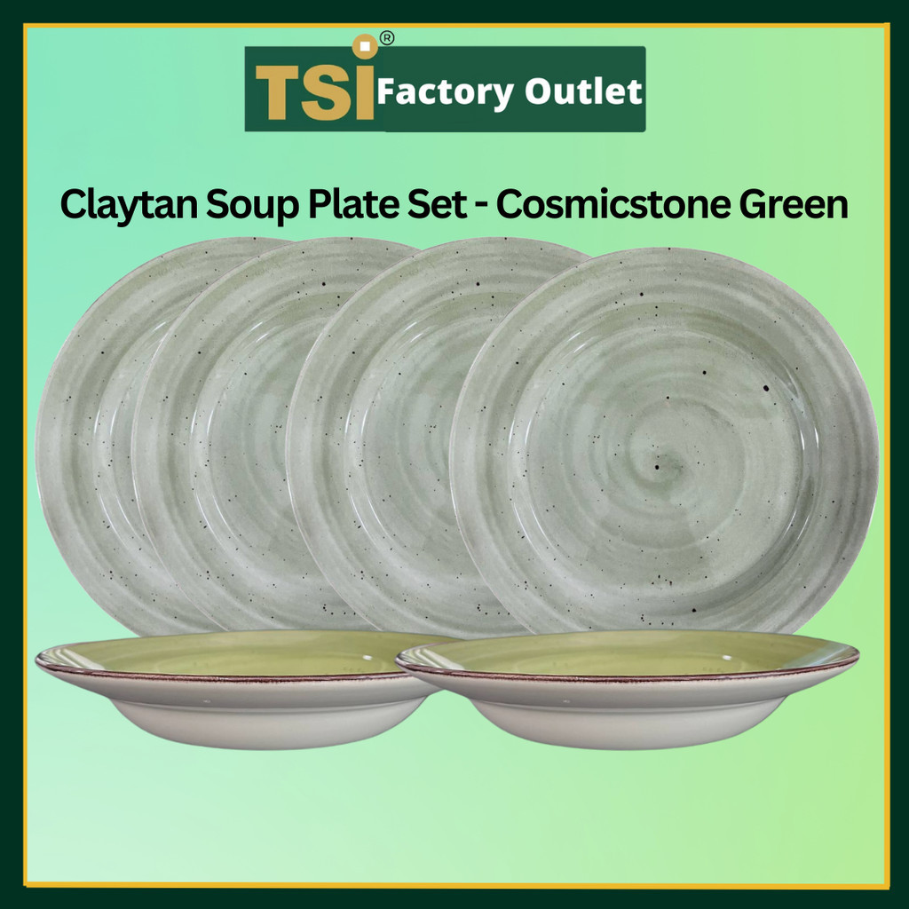 CLAYTAN BASIC SOUP PLATE SET RM65 - COSMICSTONE IS GREEN | Shopee Malaysia