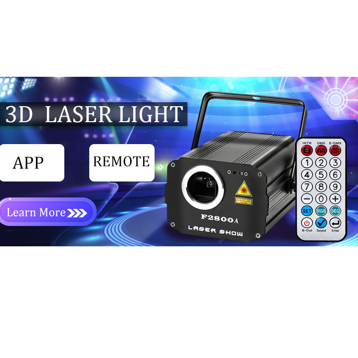 RGB laser projector projects images with Bluetooth app DMX voice ...