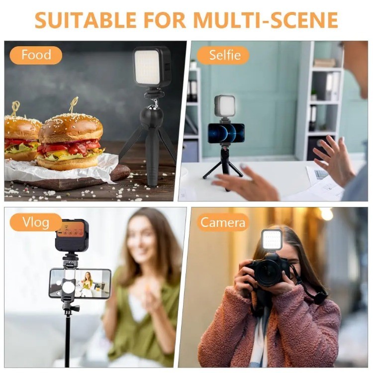 Mini RGB LED Square Soft Light Fill Photography for Cameras Mobile ...
