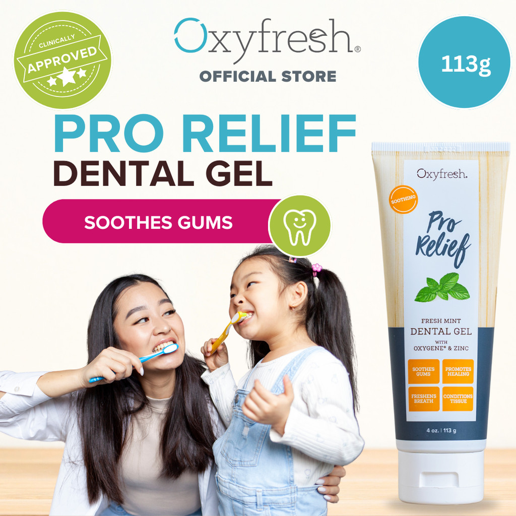 Oxyfresh® Pro Relief Fresh Mint Dental Gel For Sore Gums, Ulcers & Tissue | Gel Sakit Gigi 113g ...