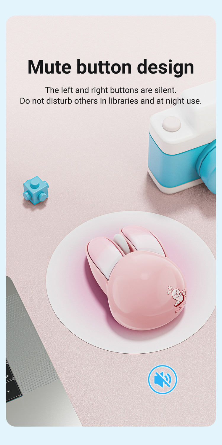 2.4G Cute Rabbit Wireless Mouse Bluetooth Mouse Ultra thin Mice Battery ...